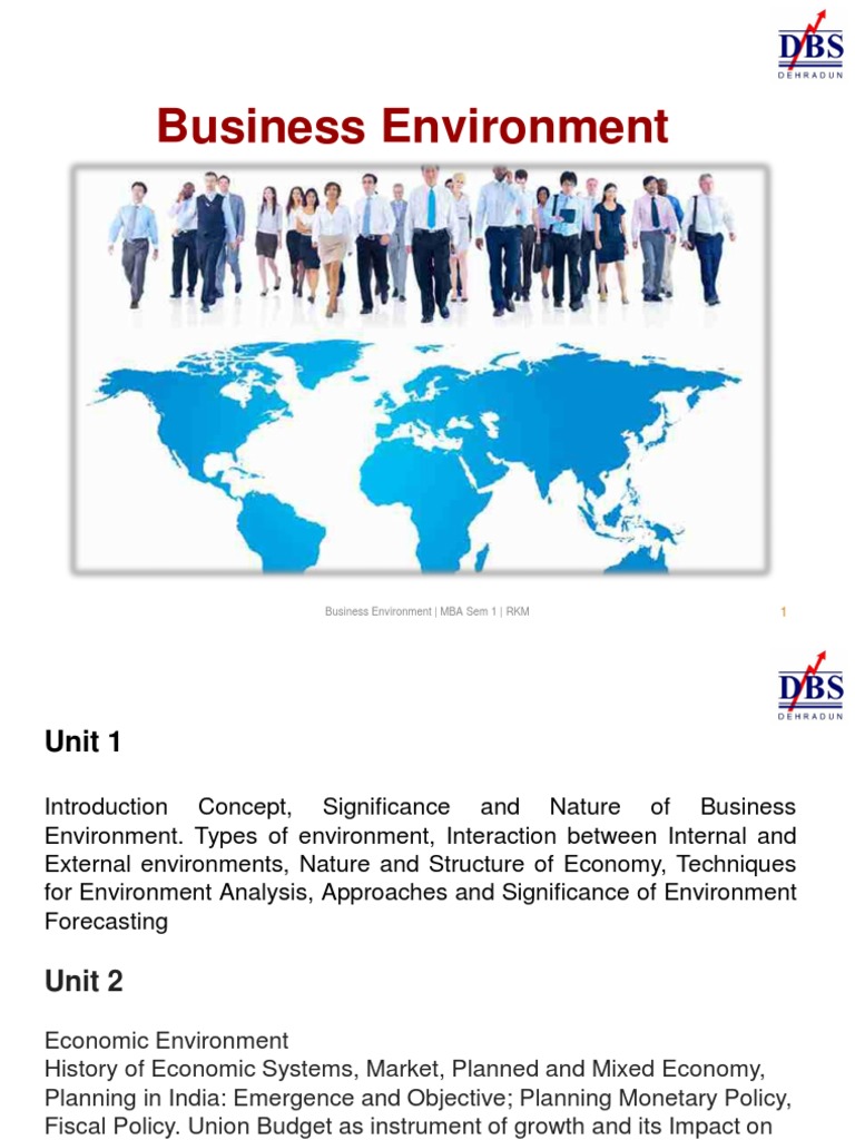 Business Environment-Unit 1 (MBA Sem I) | PDF | Forecasting ...