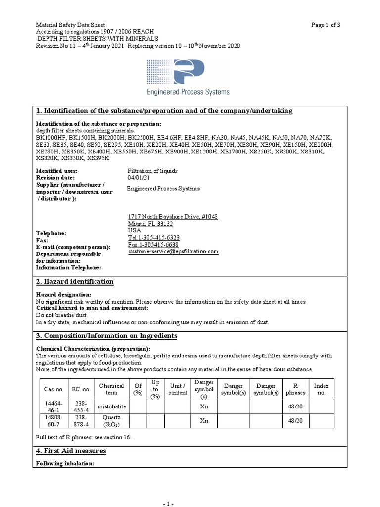 A Comprehensive Guide to Depth Filter Sheets Containing Minerals | PDF ...