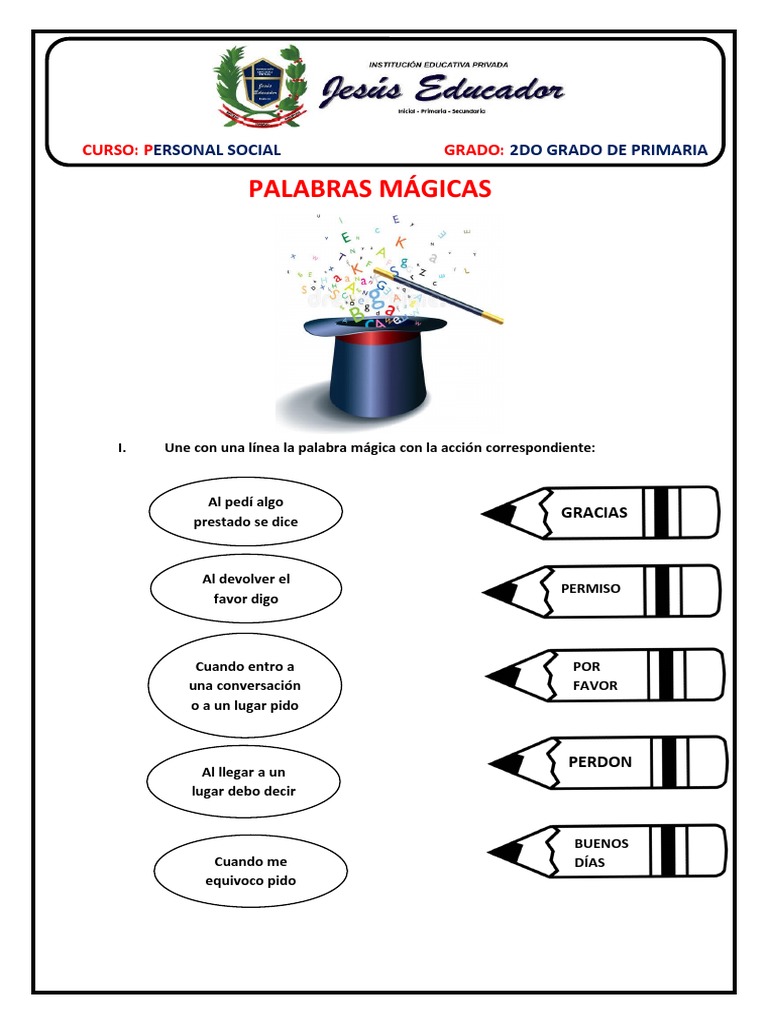 Palabras Magicas Ficha | PDF