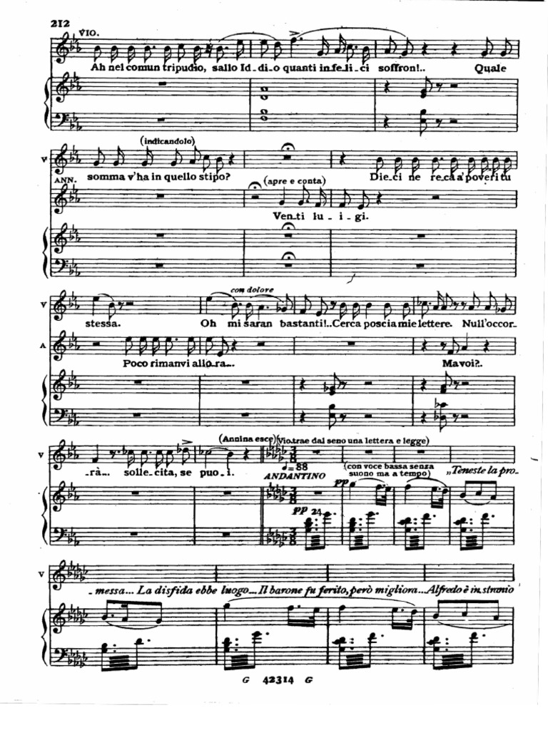 Addio Del Passato | PDF