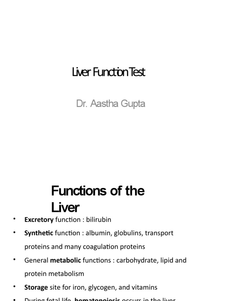 Liver Function Tests | PDF