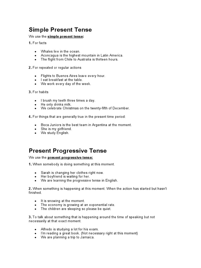 Carlos Daniel - Simple Present Vs Present Cont | PDF