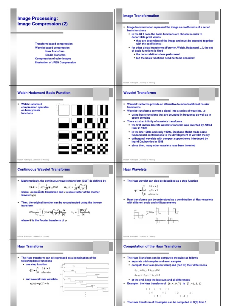 Image Processing: Image Compression | PDF | Wavelet | Data Compression