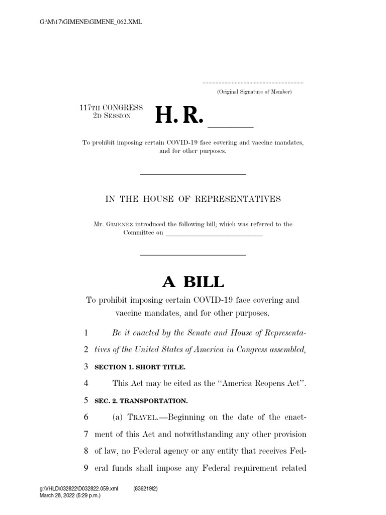 H. R. LL: A Bill | PDF | Government | The United States