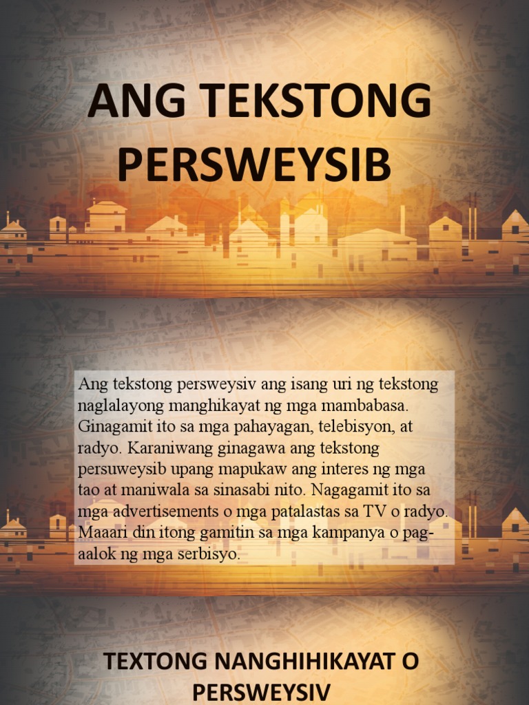 Ang Tekstong Persweysib | PDF