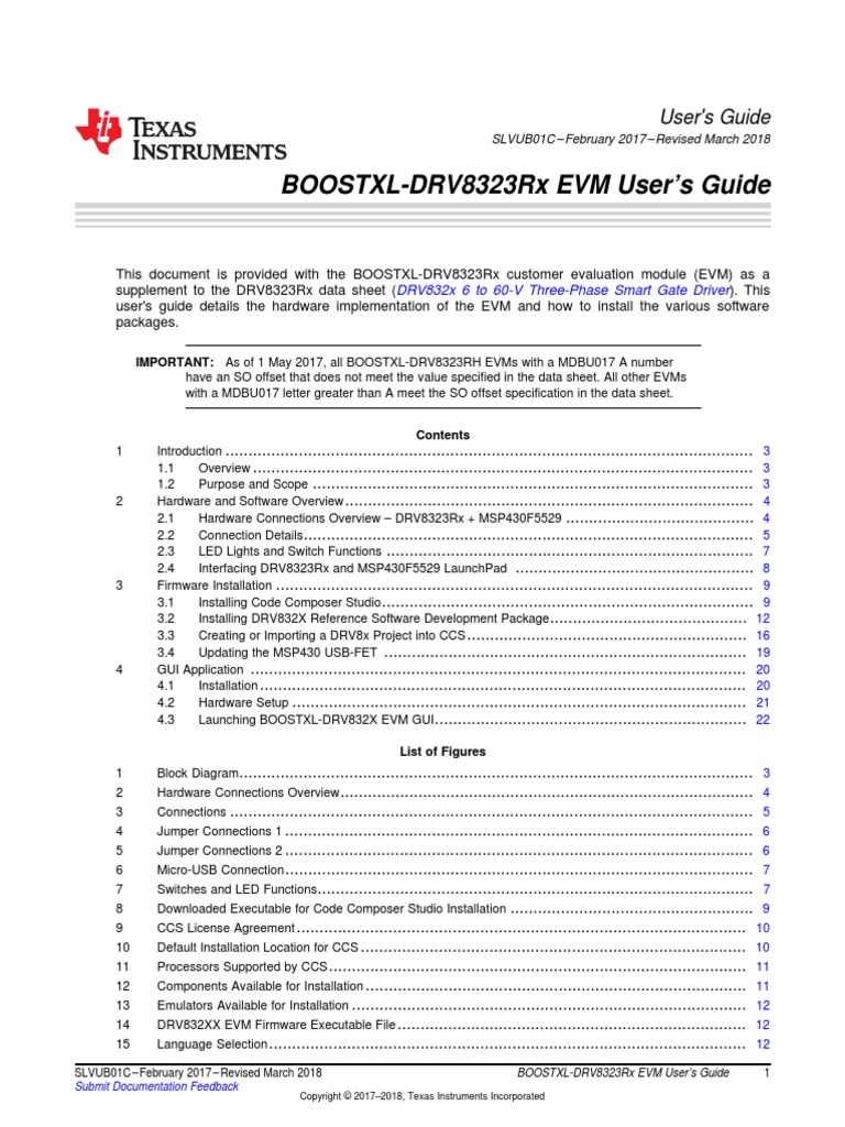 BOOSTXL-DRV8323Rx EVM User's Guide | PDF | Installation (Computer Programs) | Power Supply
