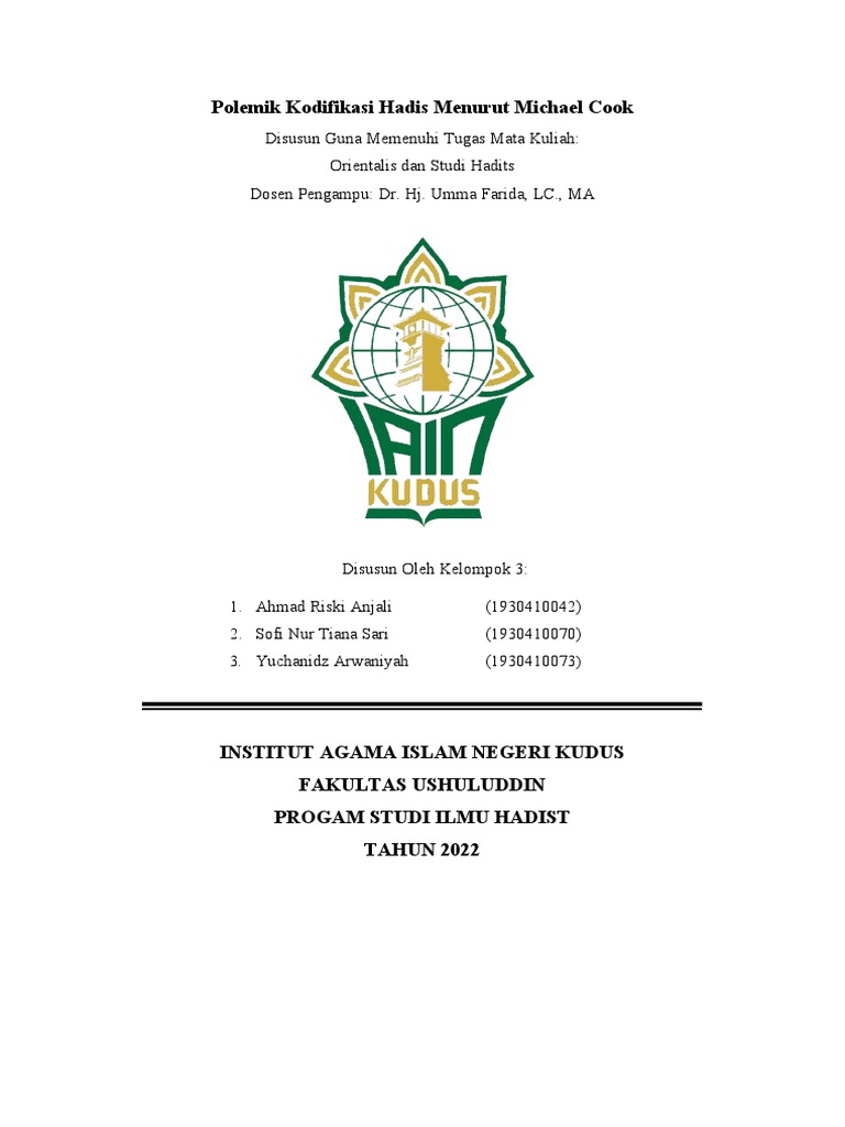 Polemik Kodifikasi Hadis oleh Michael Cook | PDF