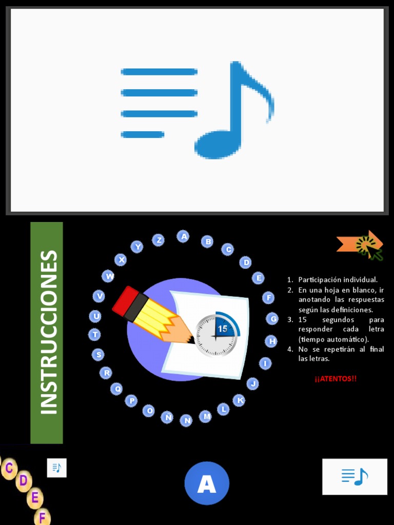 Plantilla Pasapalabra Rosco - 8° | PDF