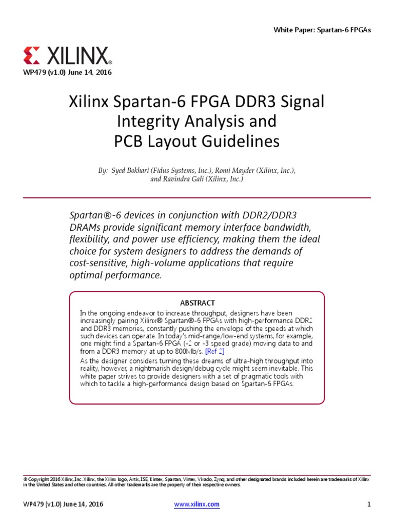 Xilinx Spartan-6 FPGA DDR3 Signal Integrity Analysis and PCB Layout ...