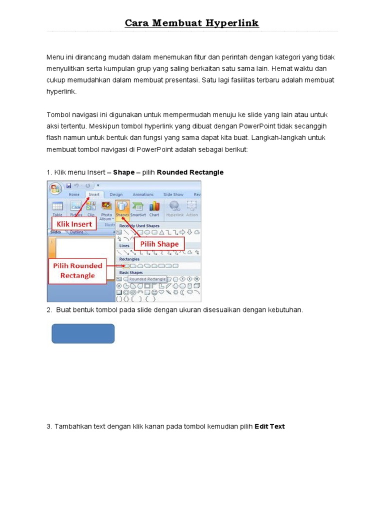 Membuat Hyperlink & Template PPT | PDF