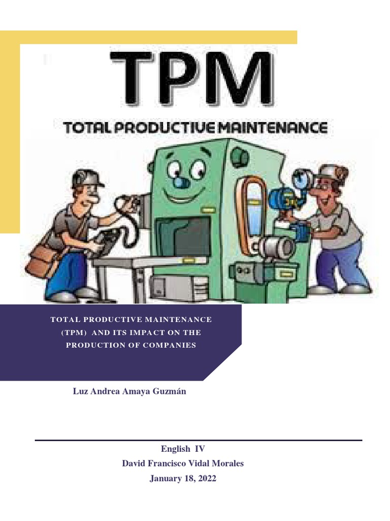 Report Total Productive Maintenance TPM | PDF | Economies | Business
