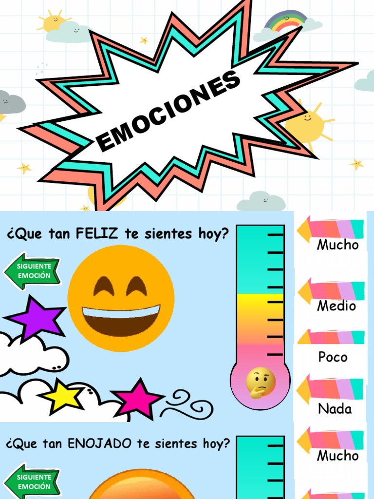 EMOCIOMETRO INTERACTIVO-para Trabajar Las Emociones | PDF
