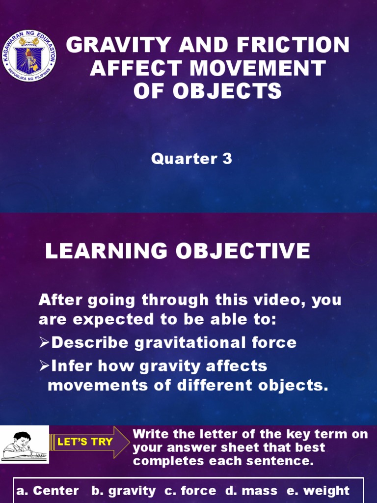Effects of Gravity on Object Motion | PDF | Gravity | Force
