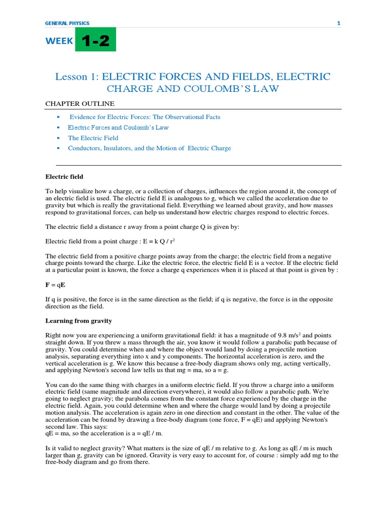 Electric Forces and Fields Explained | PDF | Electric Charge | Ion