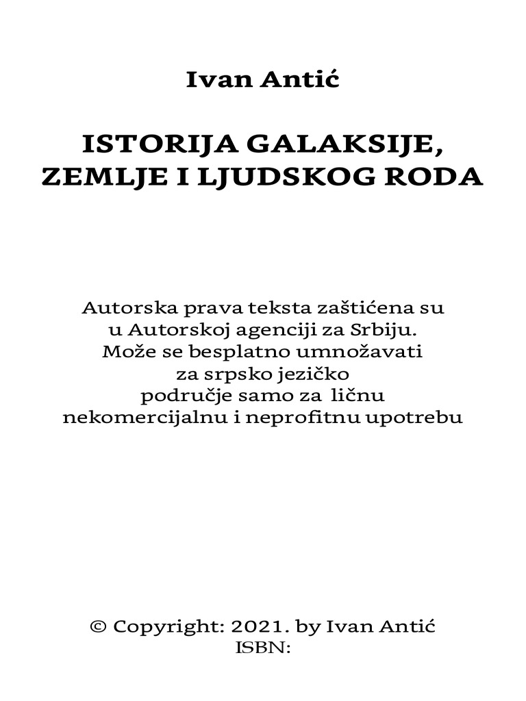 Ivan Antic Istorija Galaksije | PDF