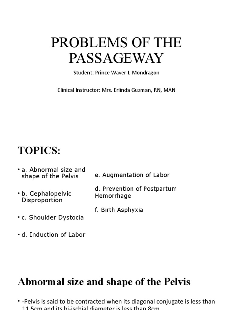 Problems of The Passageway | PDF