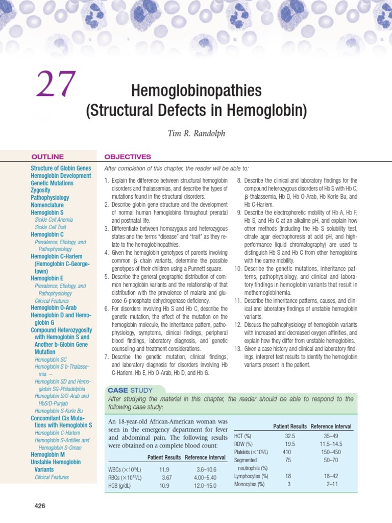 1 Hemoglobinopathies Book | PDF | Point Mutation | Hemoglobin