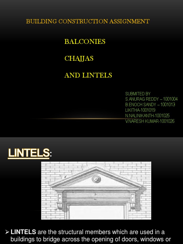 C2 Balconies Chajjas N Lintels | PDF | Brick | Concrete