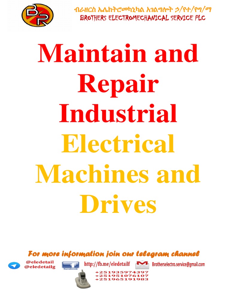 Maintain and Repair Industrial: Electrical Machines and Drives | PDF