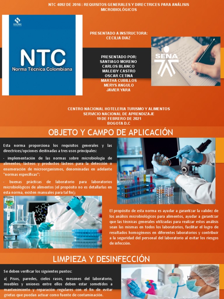 NTC 4092 de 2016 Requisitos Generales y Directrices para Análisis Microbiológicos | PDF | Agua ...