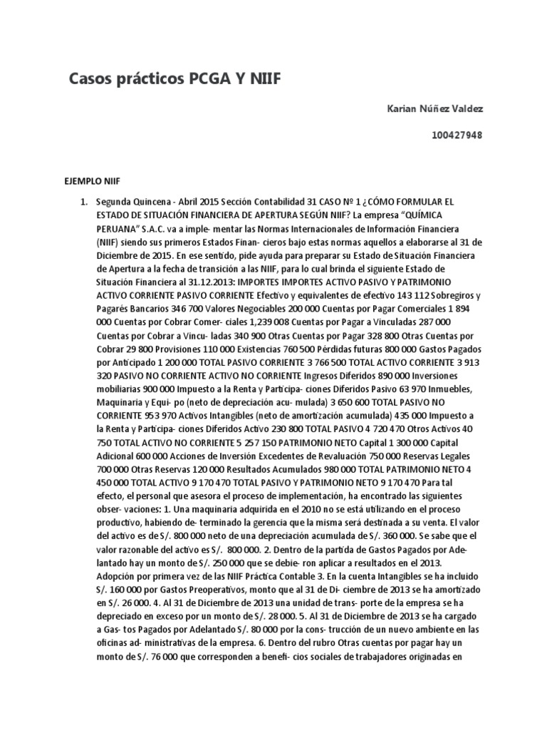 Ejemplo de La Pcga y Nif | PDF | Contabilidad | normas internacionales de INFORMACION FINANCIERA