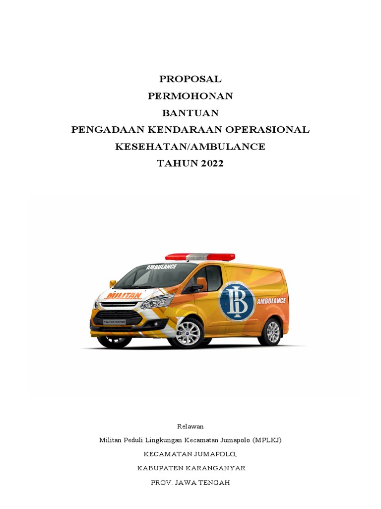 Proposal Ambulance | PDF