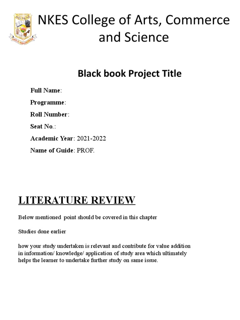 Tybms Blackbook Project PPT Format | PDF