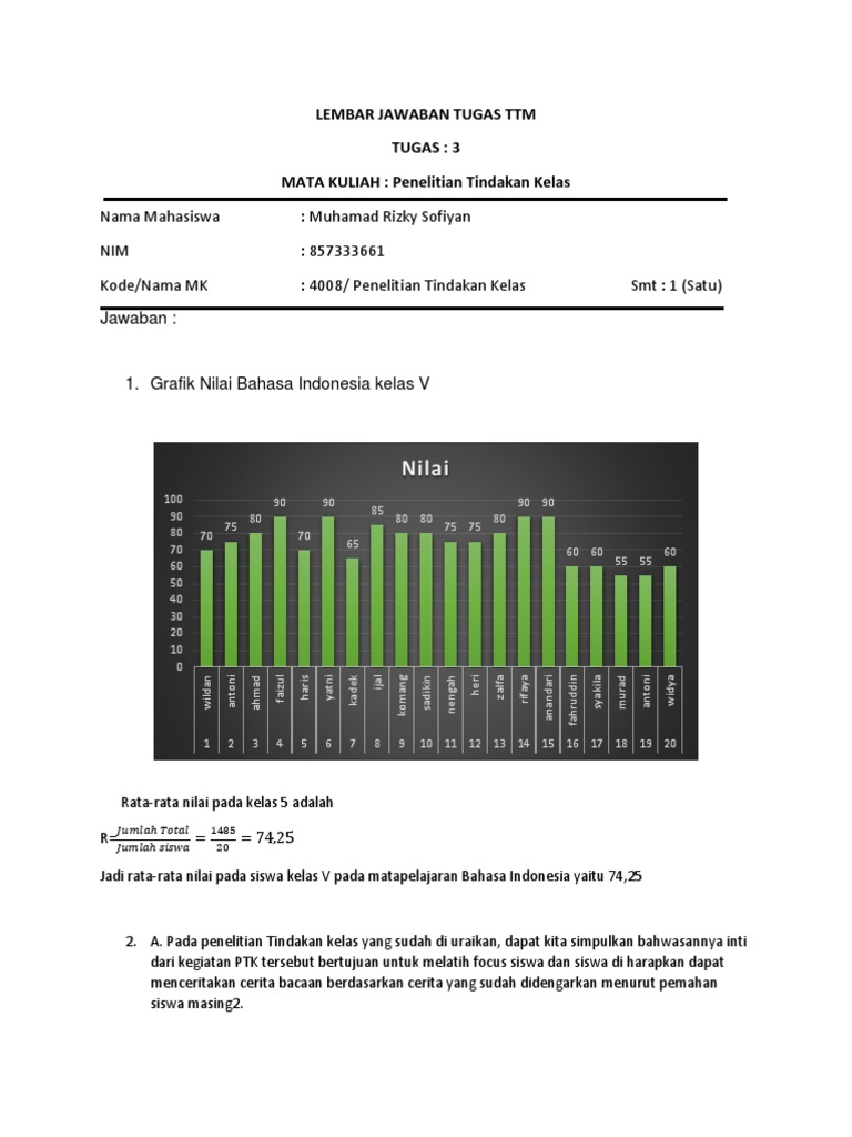 Tugas 3 Penelitian Tindakan Kelas | PDF Tugas 3 Penelitian Tindakan Kelas | PDF