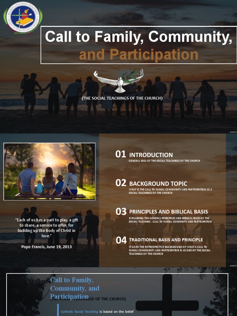 Call To Family, Community,: and Participation | PDF | Catholic Social ...