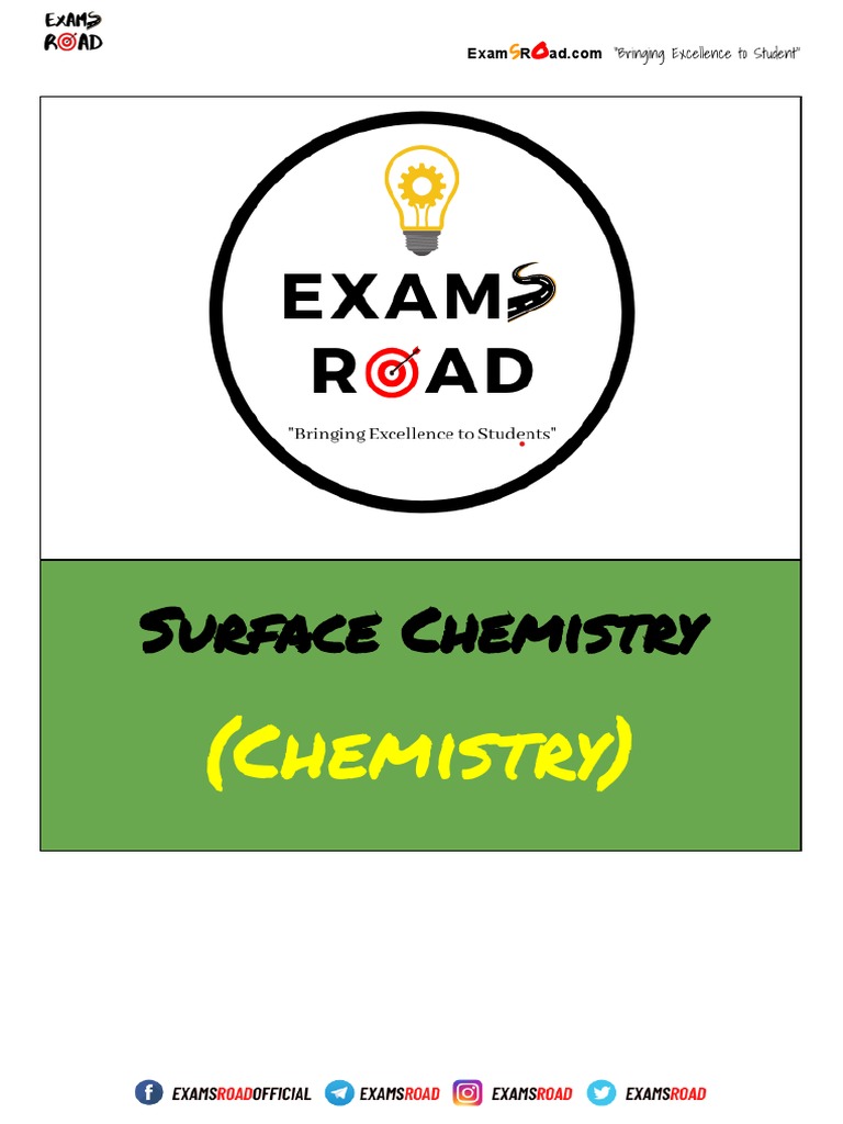 Surface Chemistry Study Guide | PDF | Adsorption | Colloid