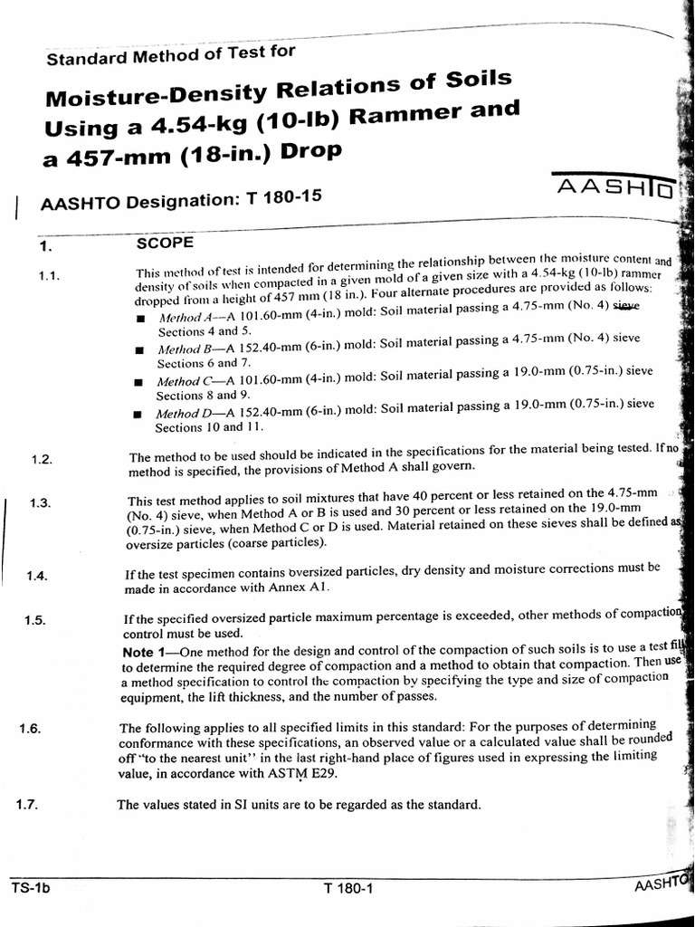 Aashto T-80 MDD | PDF
