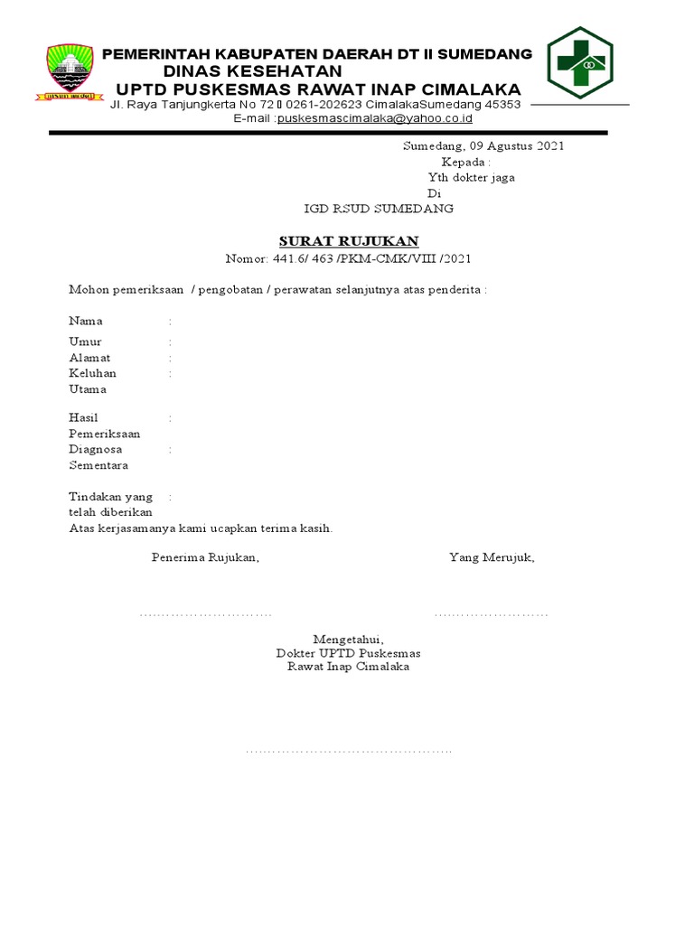 Rujukan IGD - RSU | PDF