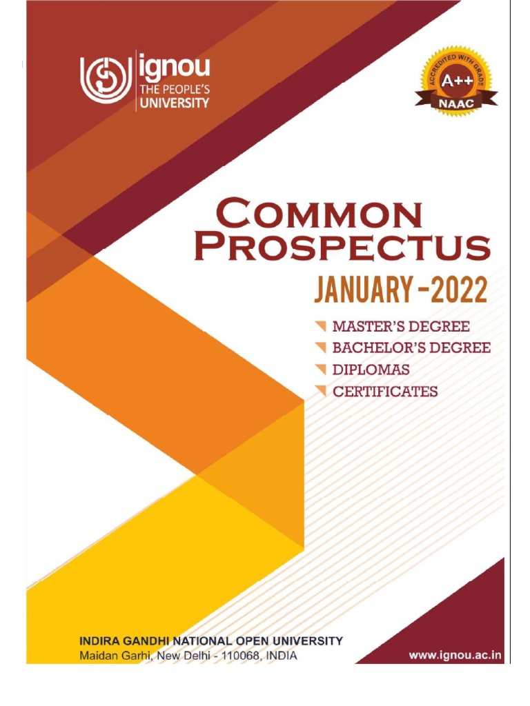 Common Prospectus English | PDF | Bachelor's Degree | Academic Degree