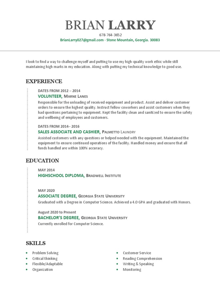 Brian Larry Resume 2 | PDF