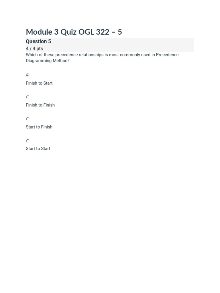 Module 3 Quiz OGL 322 - 5 | PDF