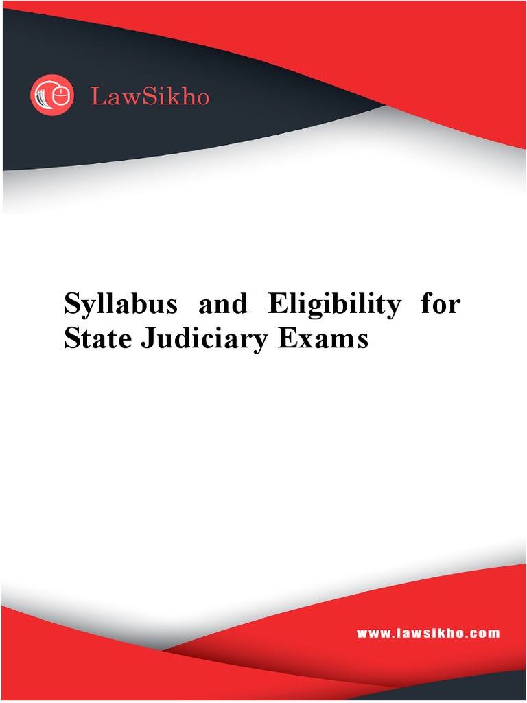 Compiled State Judiciary Exam Syllabus and Eligibility | PDF | Advocate ...