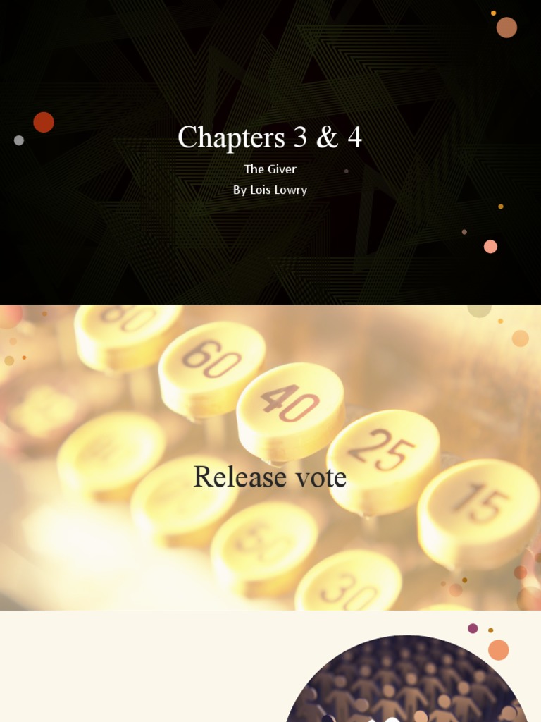 The Giver Chapters 3 & 4 | PDF | The Giver