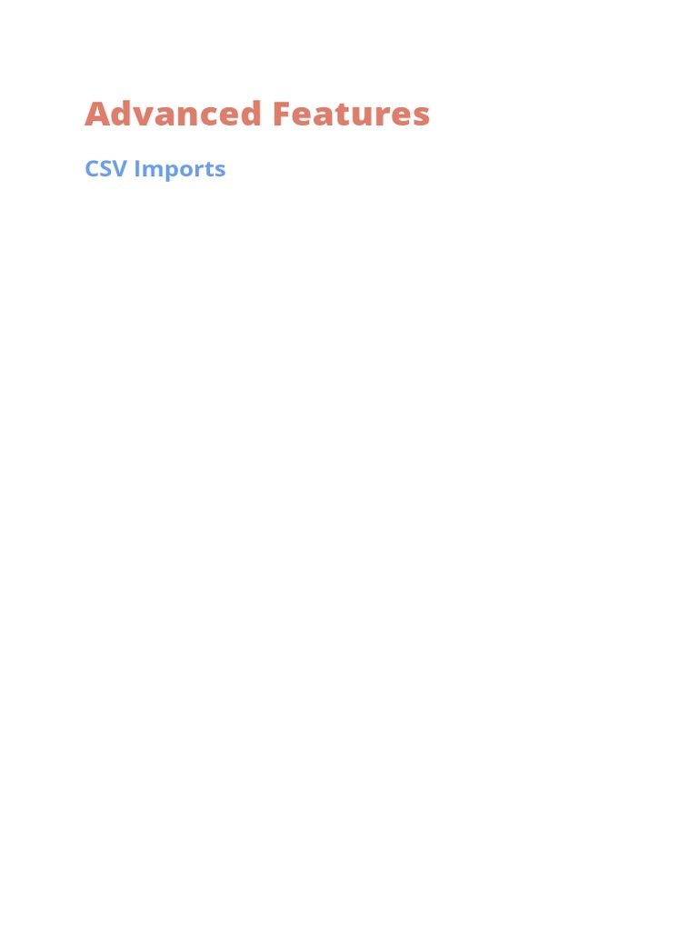 Advanced Features Csv Imports Download Free Pdf Comma Separated