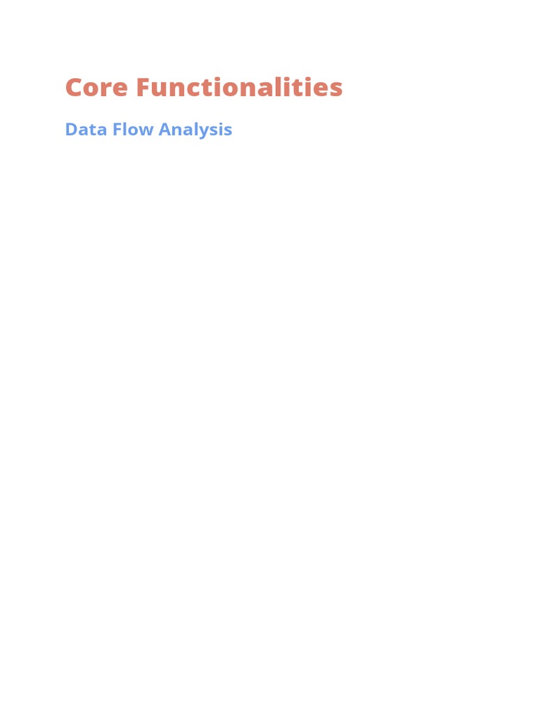 Core Functionalities: Data Flow Analysis | PDF | Risk | Backup