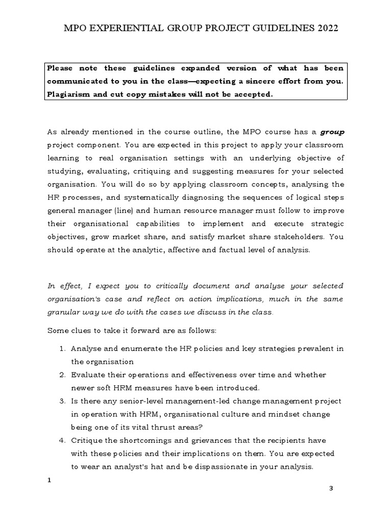 Mpo Project Guidelines 2022 Roadmap | PDF | Human Resource Management ...