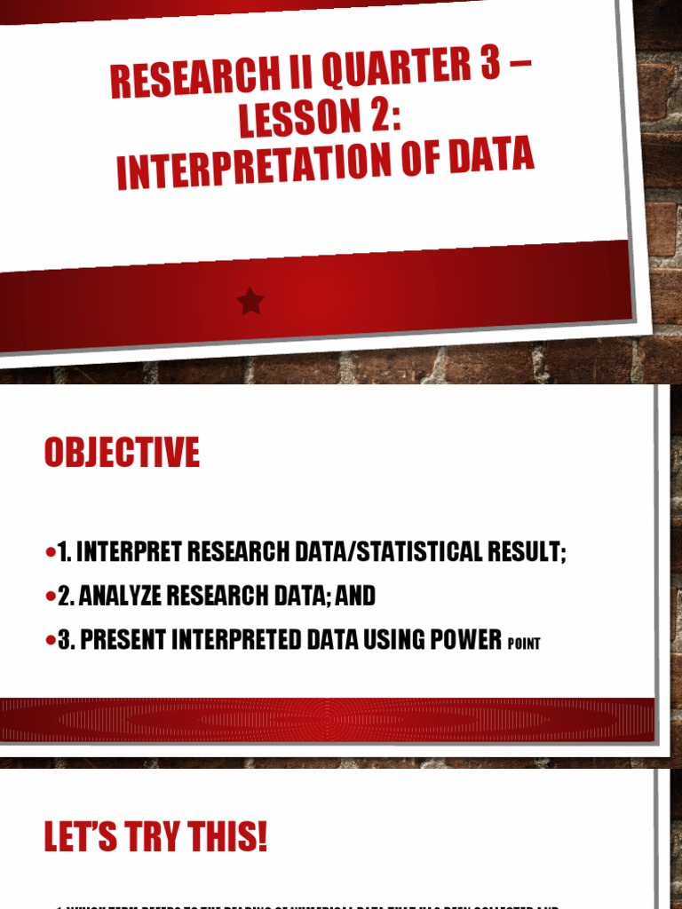 Interpreting Research Data: An Analysis of Statistical Concepts ...