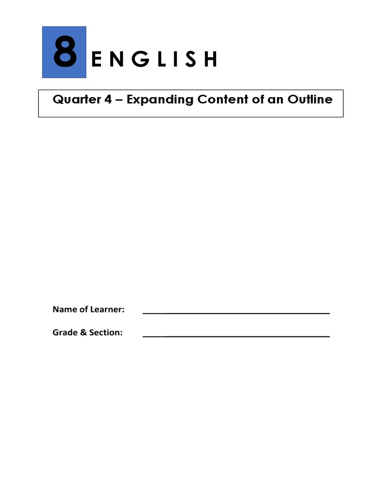 English: Quarter 4 - Expanding Content of An Outline | PDF | Sita | Rama