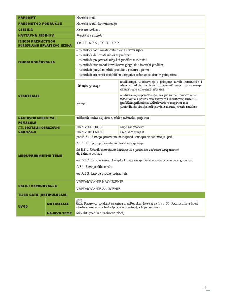 Predikat I Subjekt | PDF