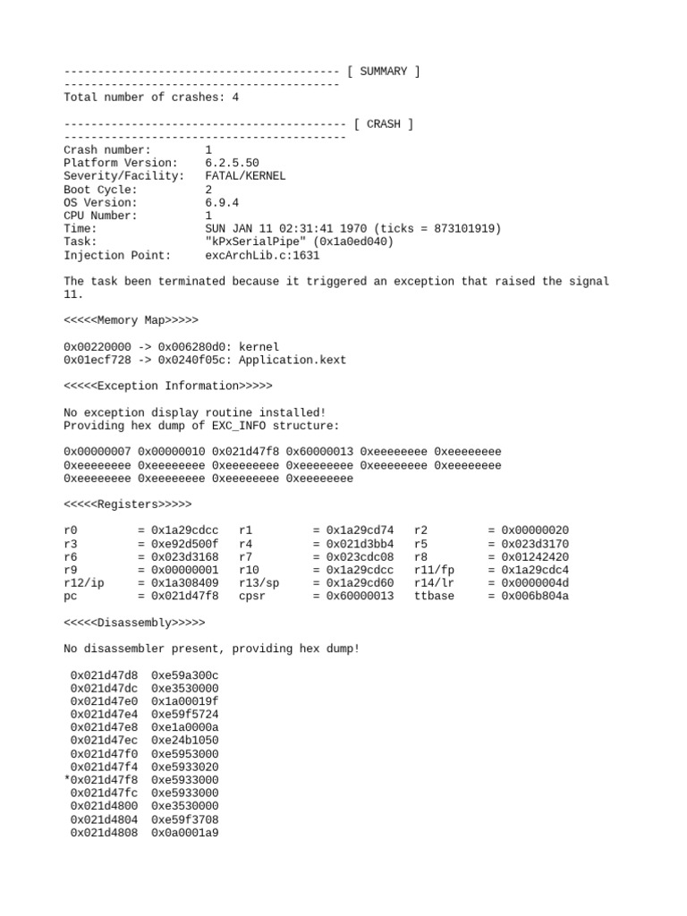 Crash Log | PDF | Computer Architecture | Computing