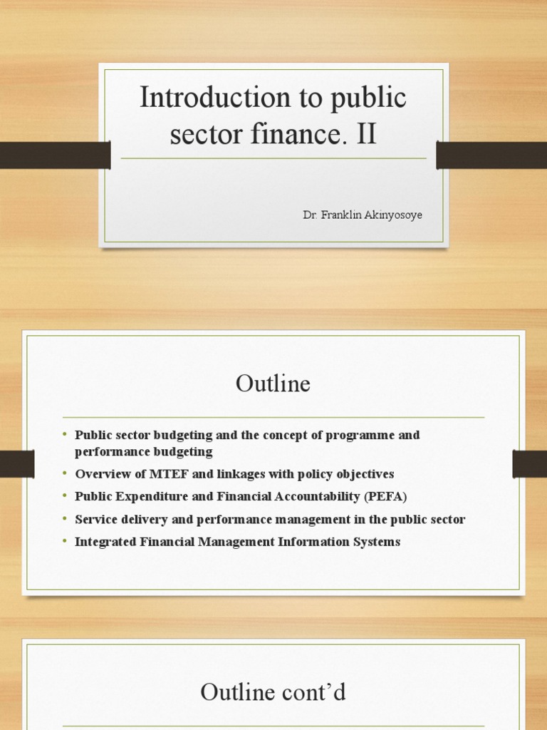 Public Sector Finance Overview and Practices | PDF | Debits And Credits ...
