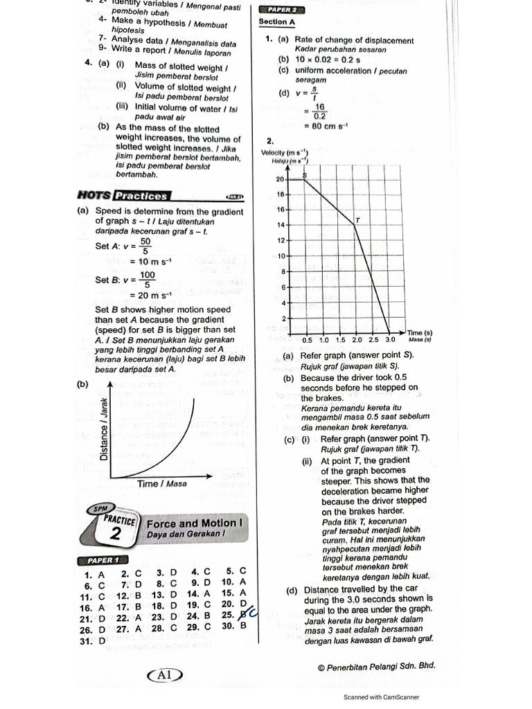 Physics Form 4 Force Ans | PDF
