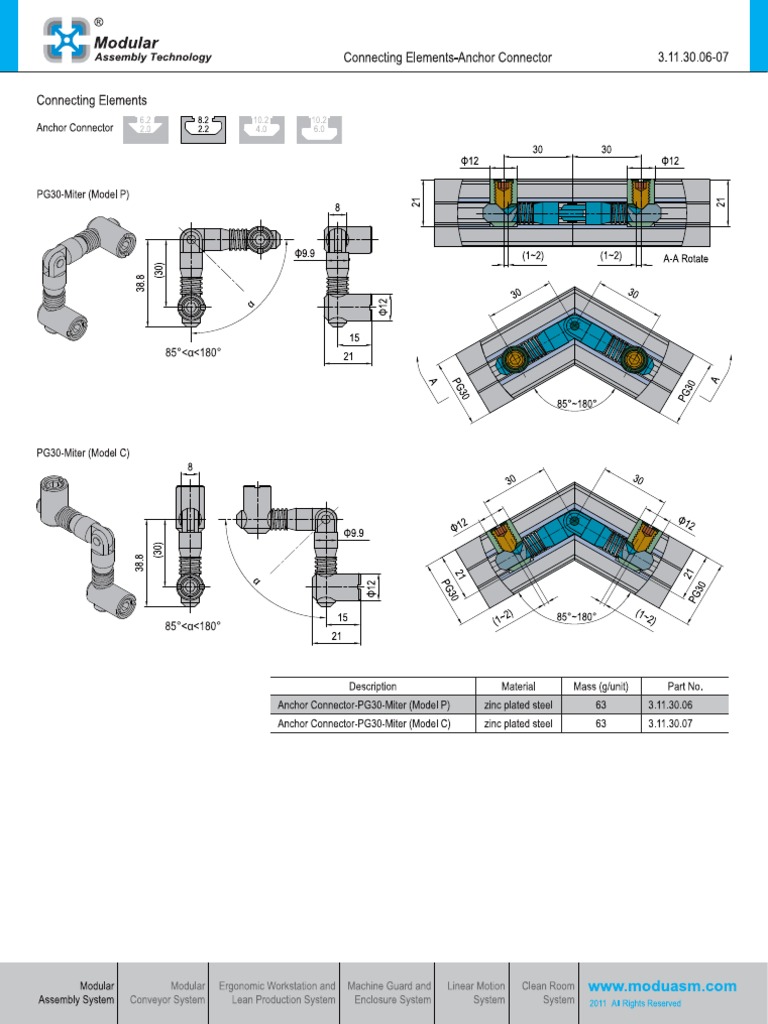 Manual de Perfiles de Aluminio MODULAR ASSEMBLY 165421 - 1 | PDF