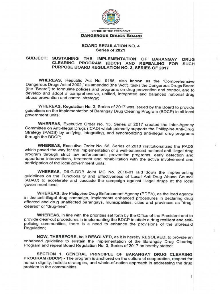 Board Reg No. 4 S. 2021 | PDF