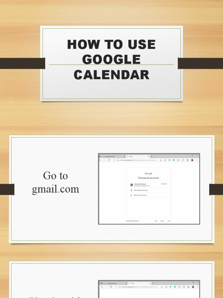 How To Use Google Calendar | PDF