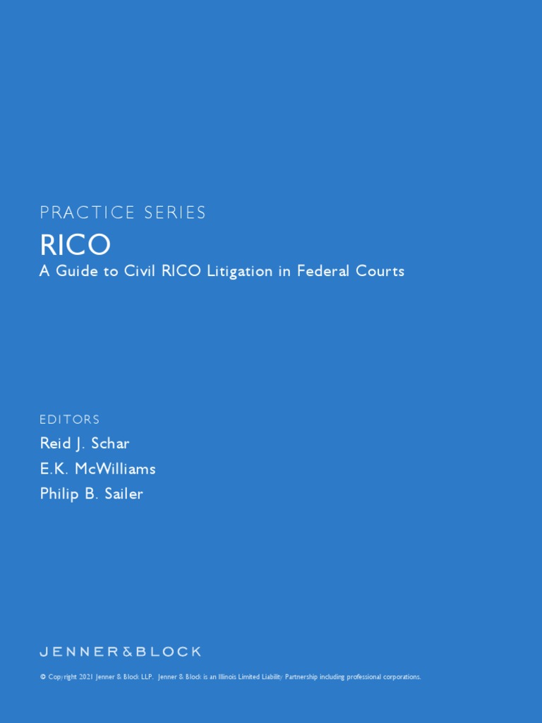 2021_RICO_Guide | PDF | Racketeer Influenced And Corrupt Organizations ...